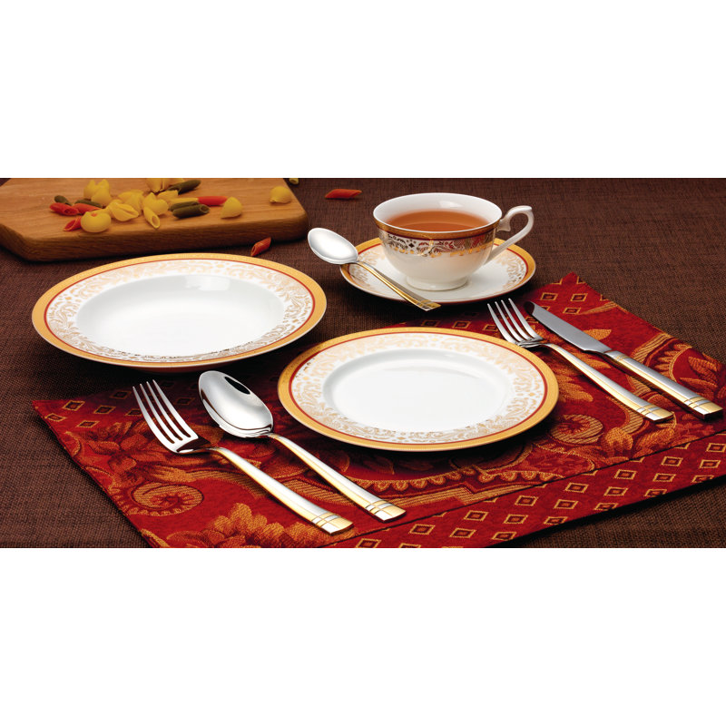 Lorren Home Trends Bone China Dinnerware Set - Service for 8 & Reviews ...