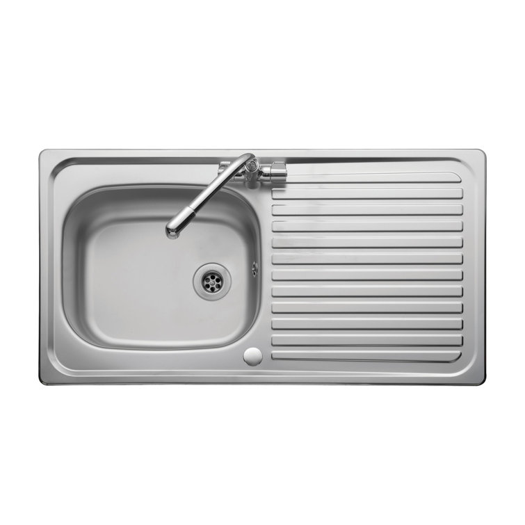 Leisure Sinks & Taps Lexin 950 x 508mm stainless steel inset sink with ...