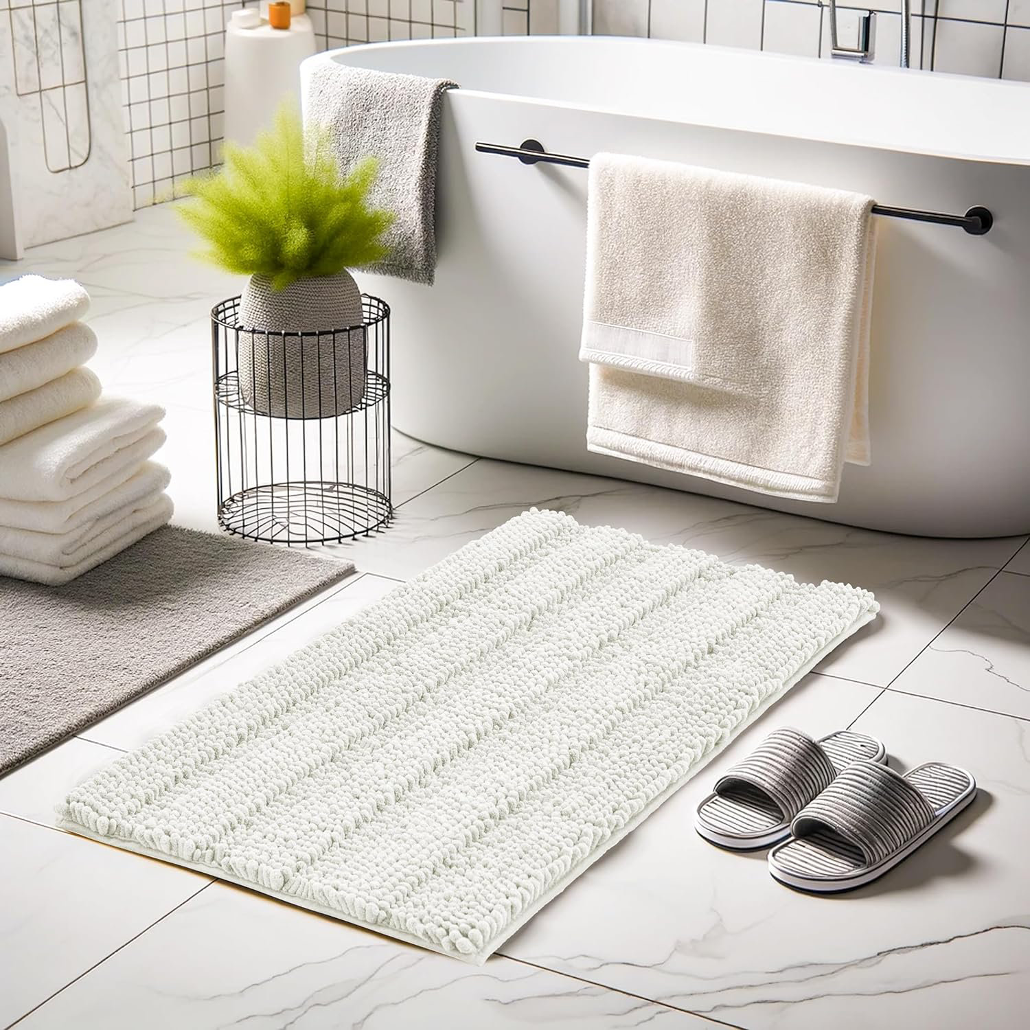 Latitude Run® Mantz Poly Twill Bath Mat | Wayfair