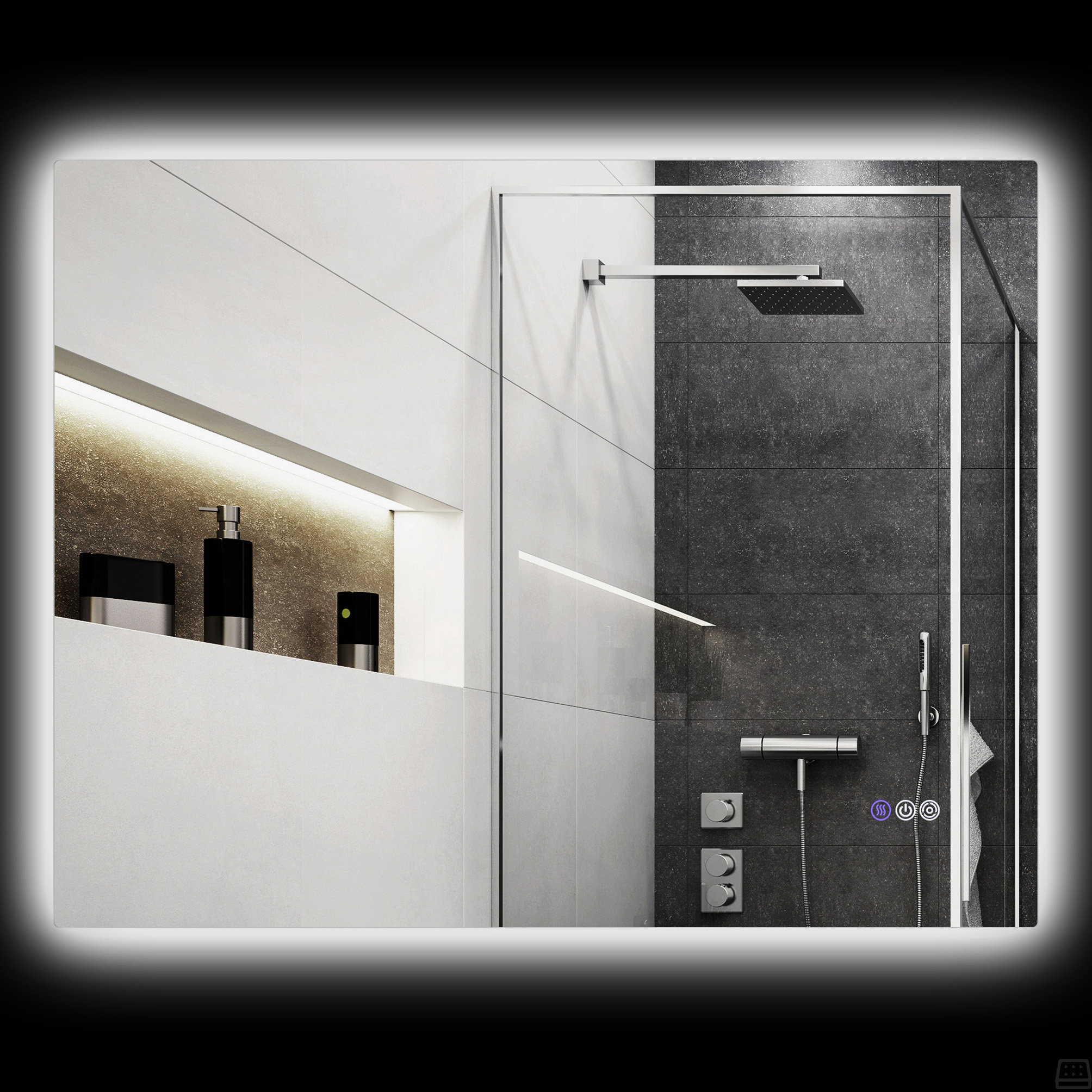 Ivy Bronx LED Bathroom Mirror With Lights, Anti-Fog, Memory & Infinite ...