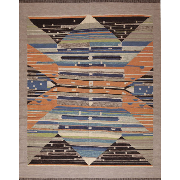 Nazmiyal Collection Flatwoven Geometric Swedish Mid-Century Modern ...