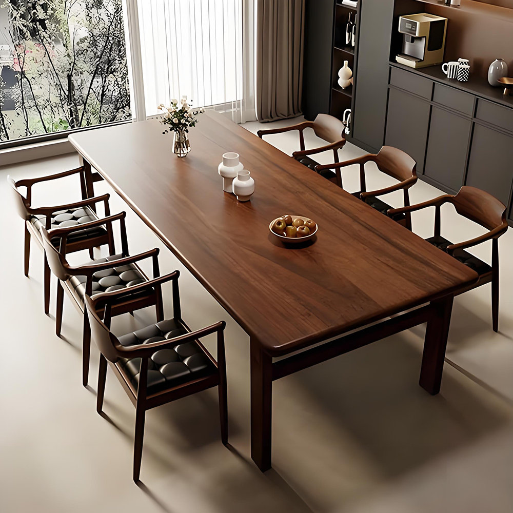 LJIA home Rectangular Home Walnut Dining Set - Wayfair Canada