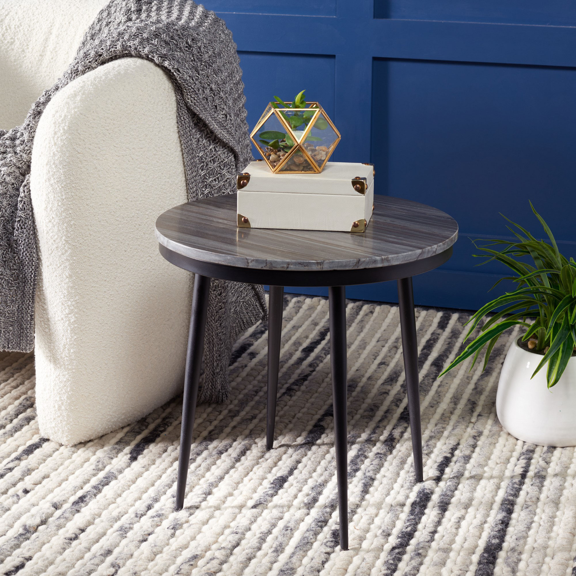 George Oliver Fane Genuine Marble End Table | Wayfair