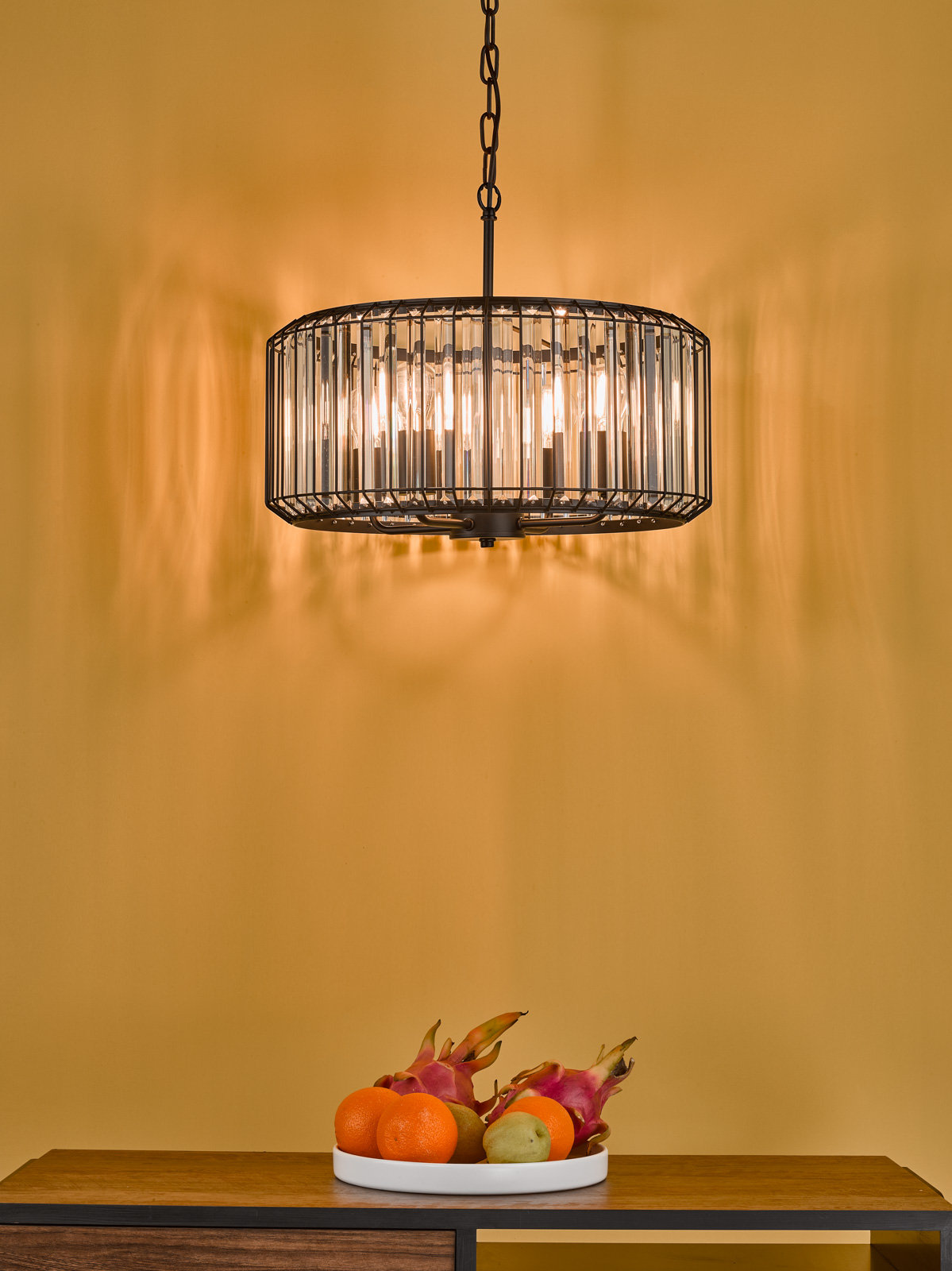 Canora Grey Avryl Pendant Satin Black Crystal | Wayfair.co.uk