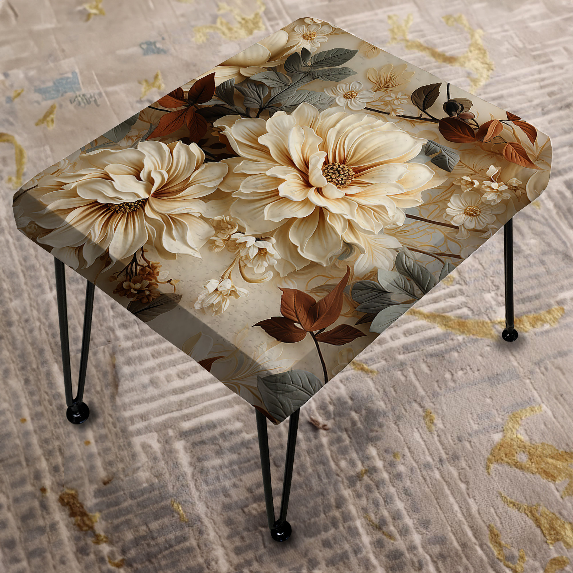 Design Art Rustic Victorian Brocade Victorian Pattern - Floral ...