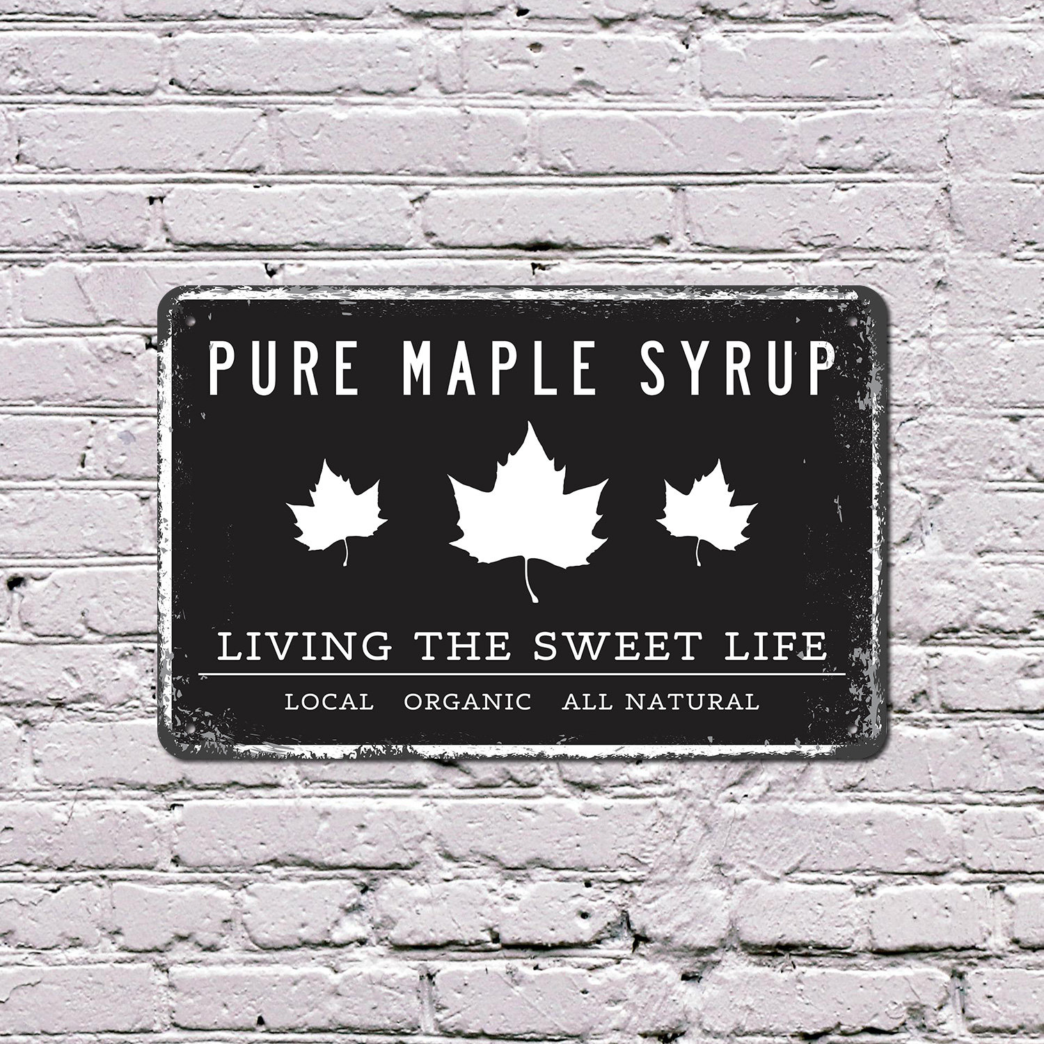 SignMission Vintage Style Maple Syrup Personalized 13 Inch x 20 Inch ...