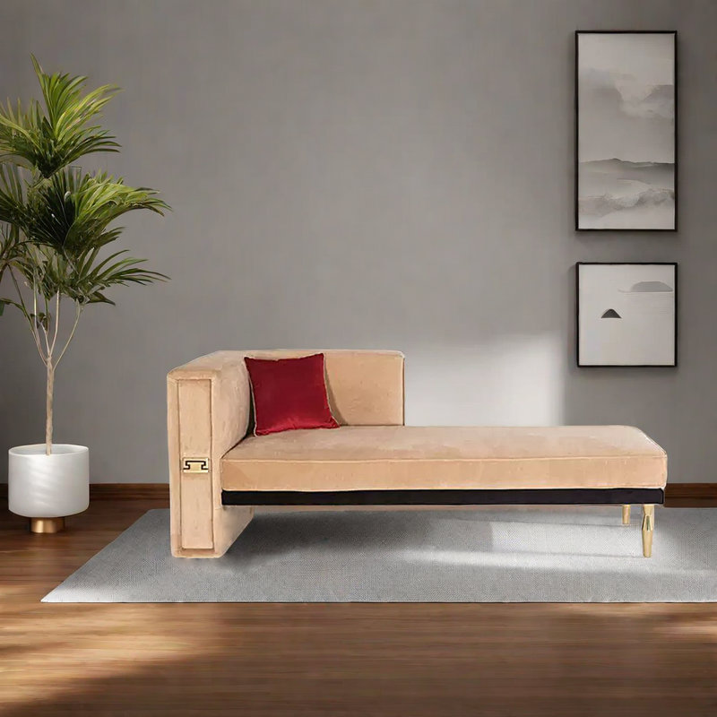 Everly Quinn Evadine Upholstered Chaise Lounge | Wayfair