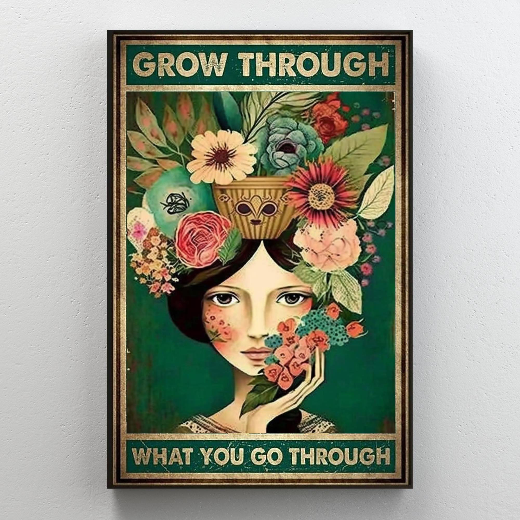 Trinx Seager Flowers Grow Through On Canvas Graphic Art | Wayfair