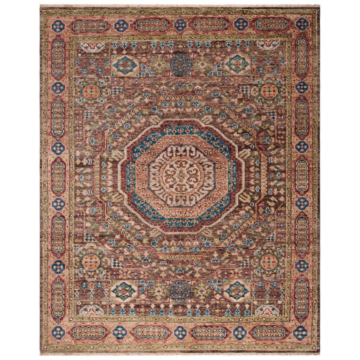 Safavieh Oriental Hand-Knotted Wool Brown / Rust Area Rug | Perigold