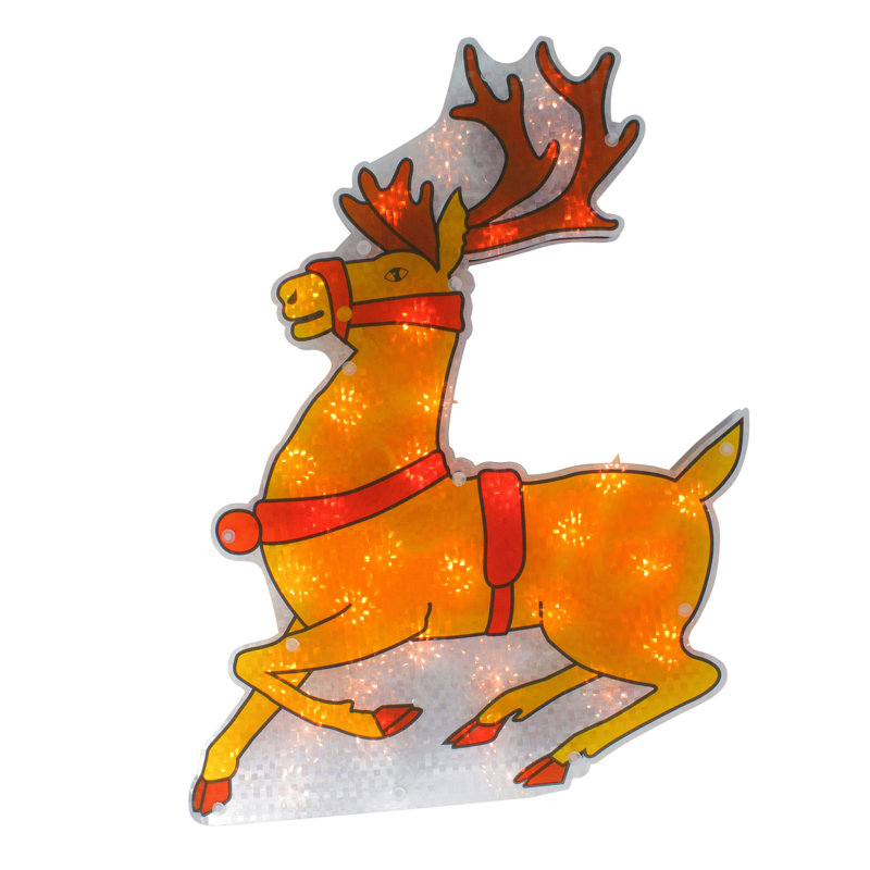 Northlight Seasonal Shimmering Reindeer Christmas Window Lighting ...