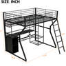Brayden Studio® Full Size Metal Gaming Loft Bed With Built - In Work ...