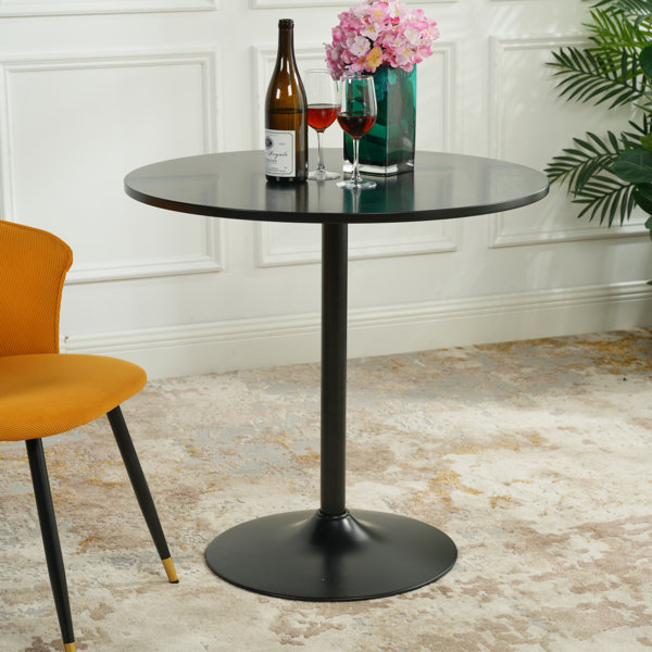 FurnitureR 31.5" Round Modern Kitchen Table With Pedestal Base For ...