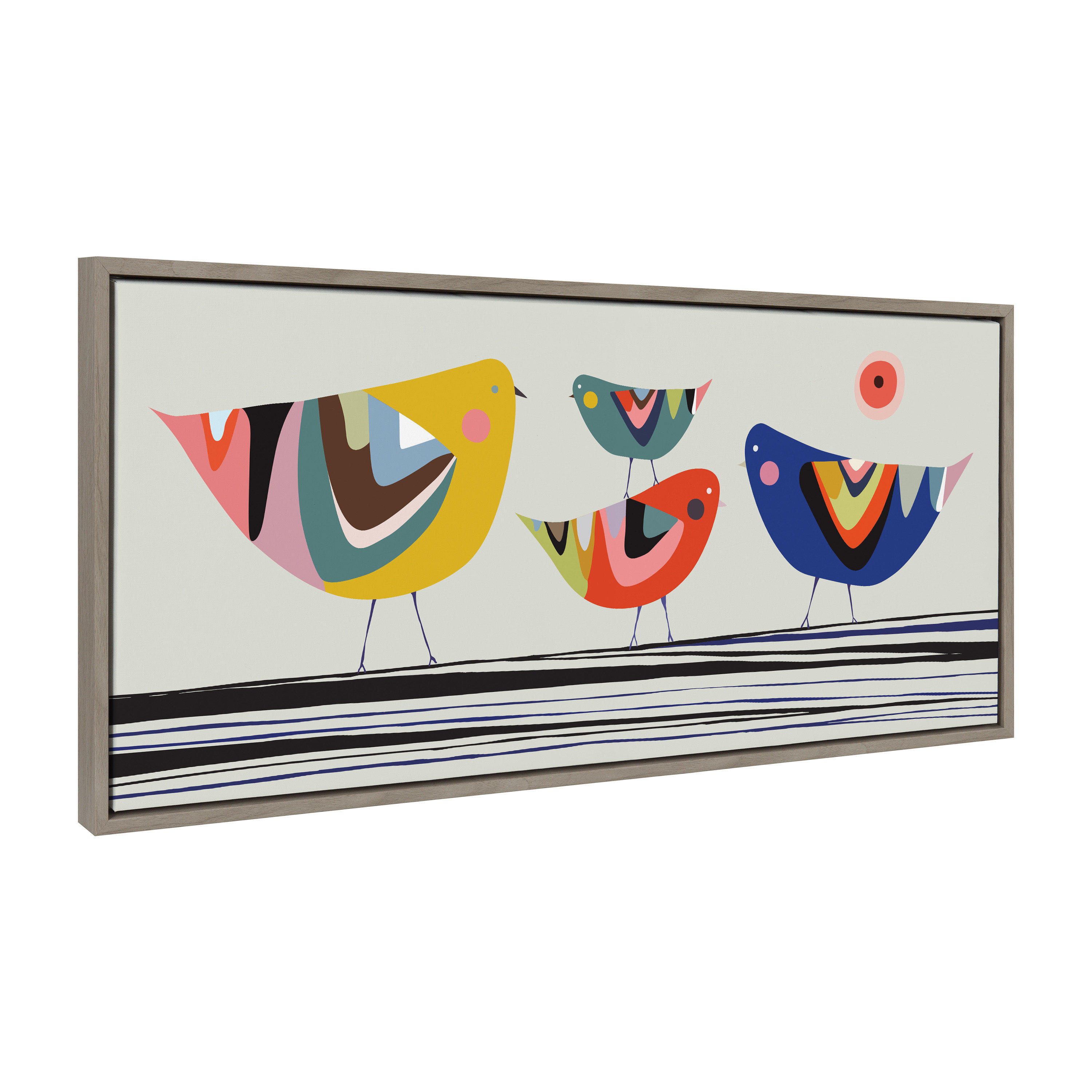 Corrigan Studio® Sylvie Family Tree 4 Birds Framed Canvas By Rachel Lee ...