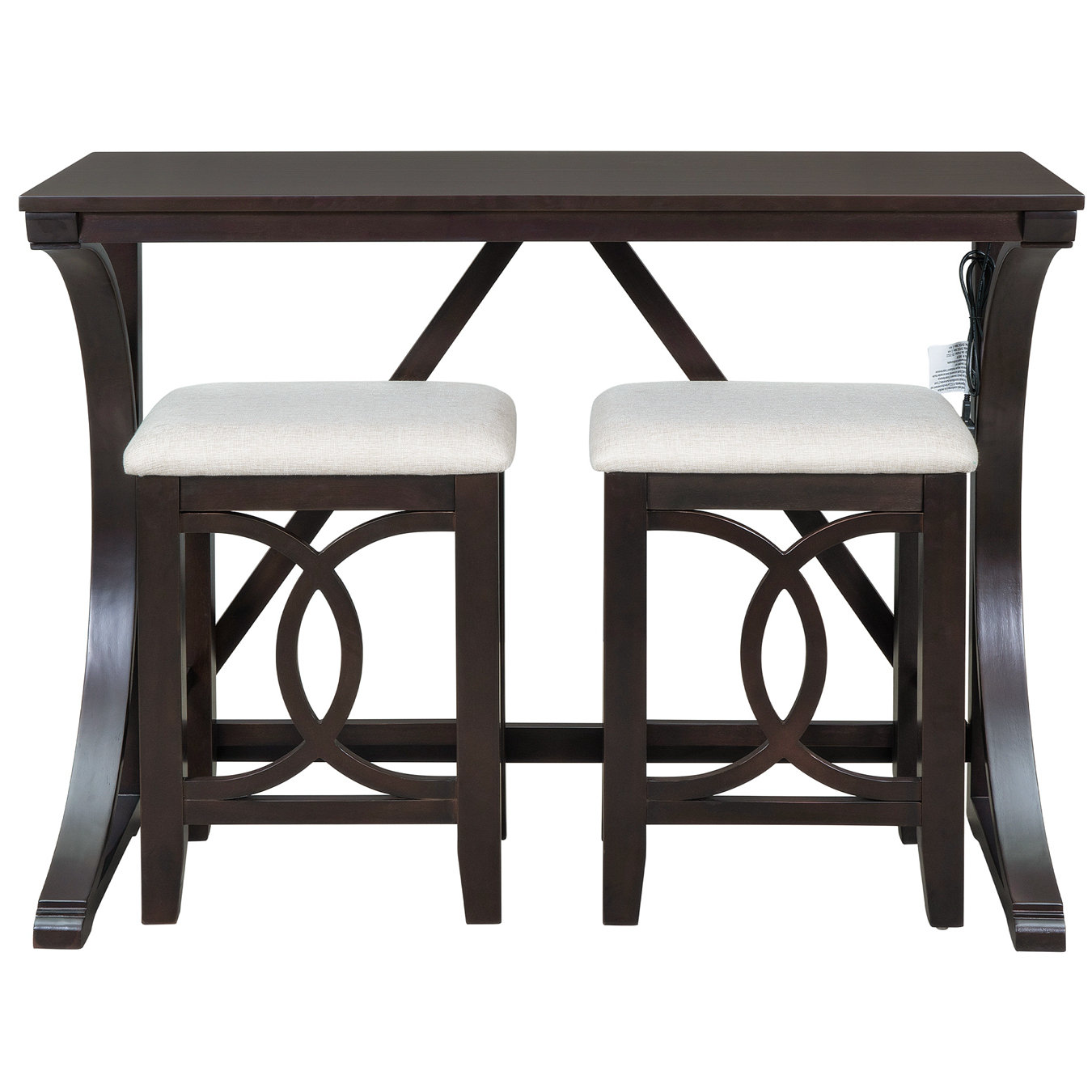 August Grove® Bar Table Set Bar Table with Stools Pub Table Set ...