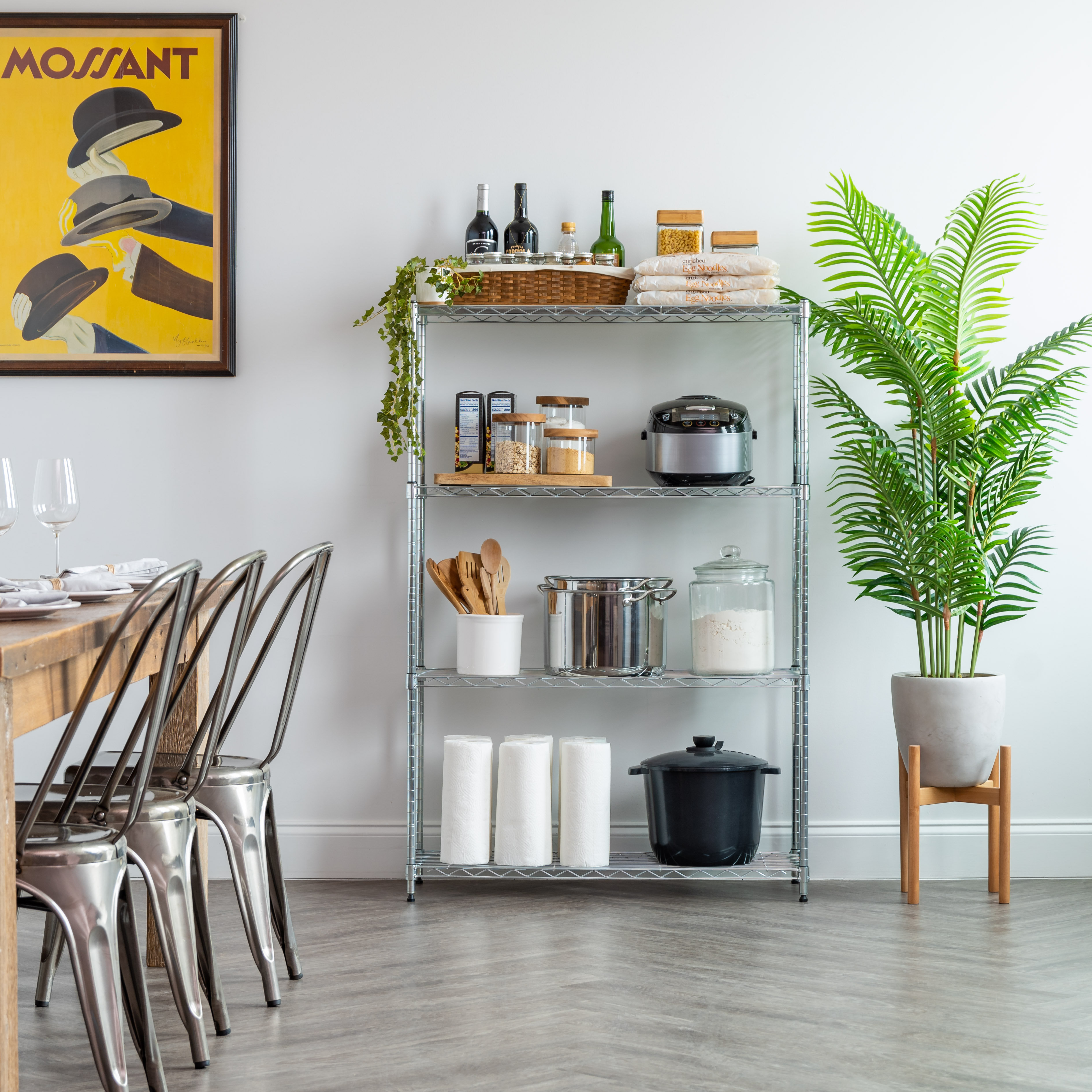 IRIS USA, Inc. 4 Shelf Wire Storage Unit, Silver & Reviews | Wayfair