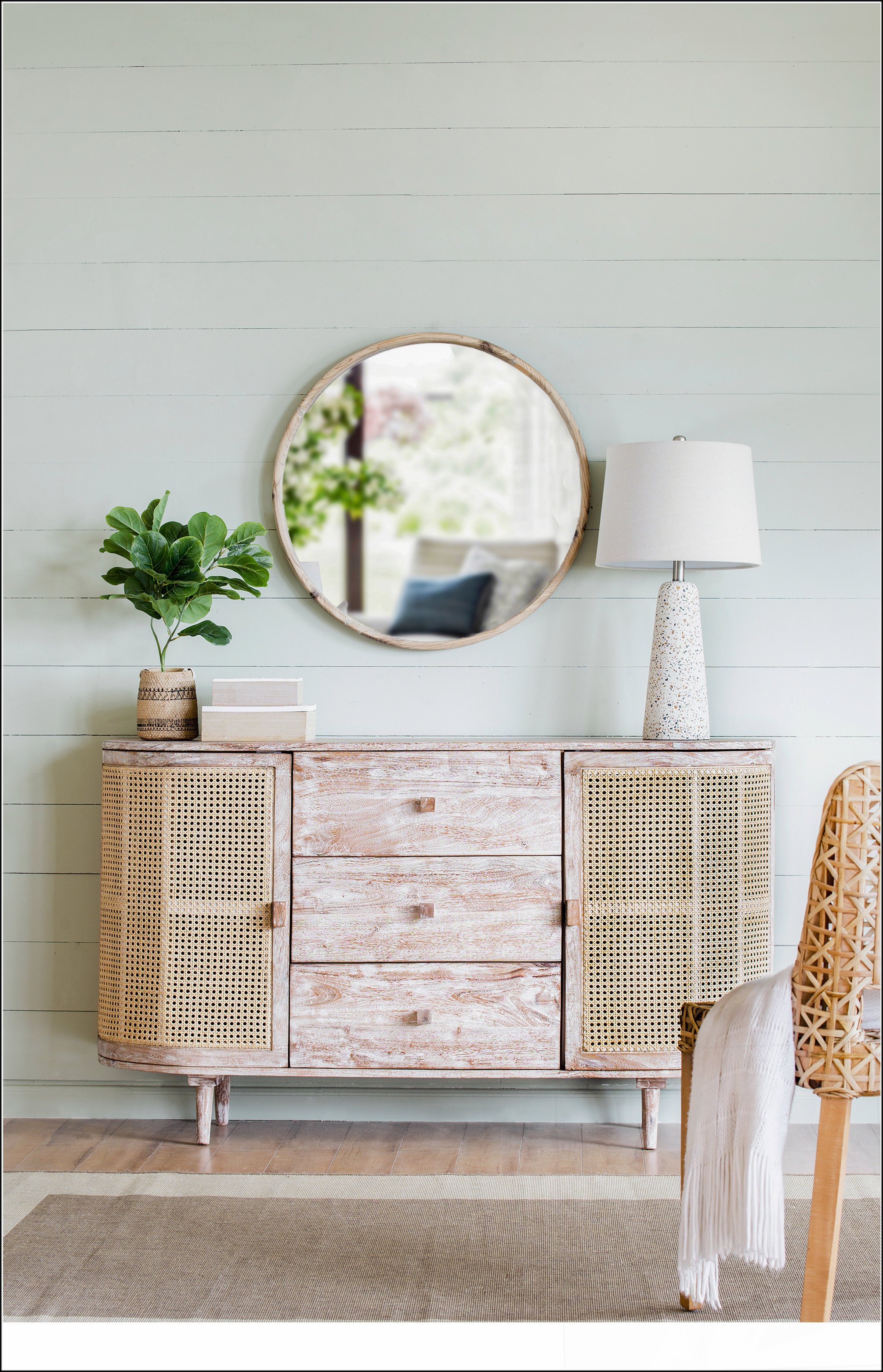 Rosalind Wheeler 57x16x33" Tv Console With Cane Doors Stable support ...