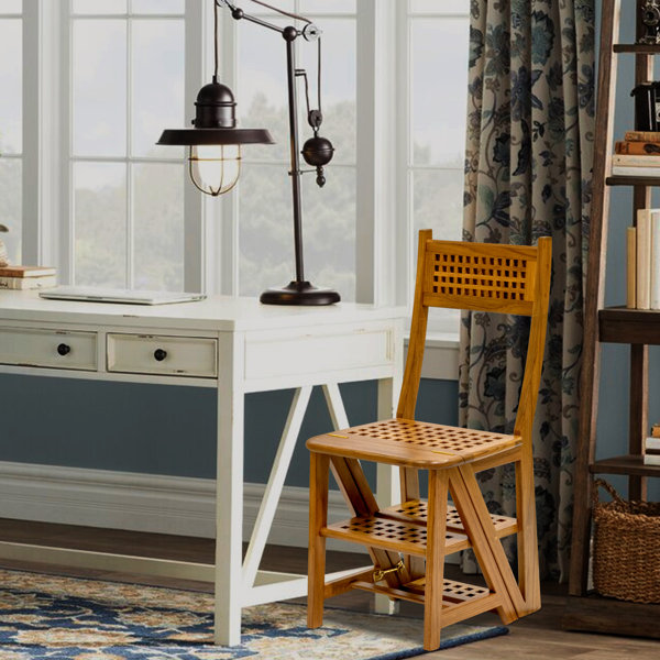 WFX Utility™ Premium Grade Teak Franklin Folding Ladder Chair | Wayfair