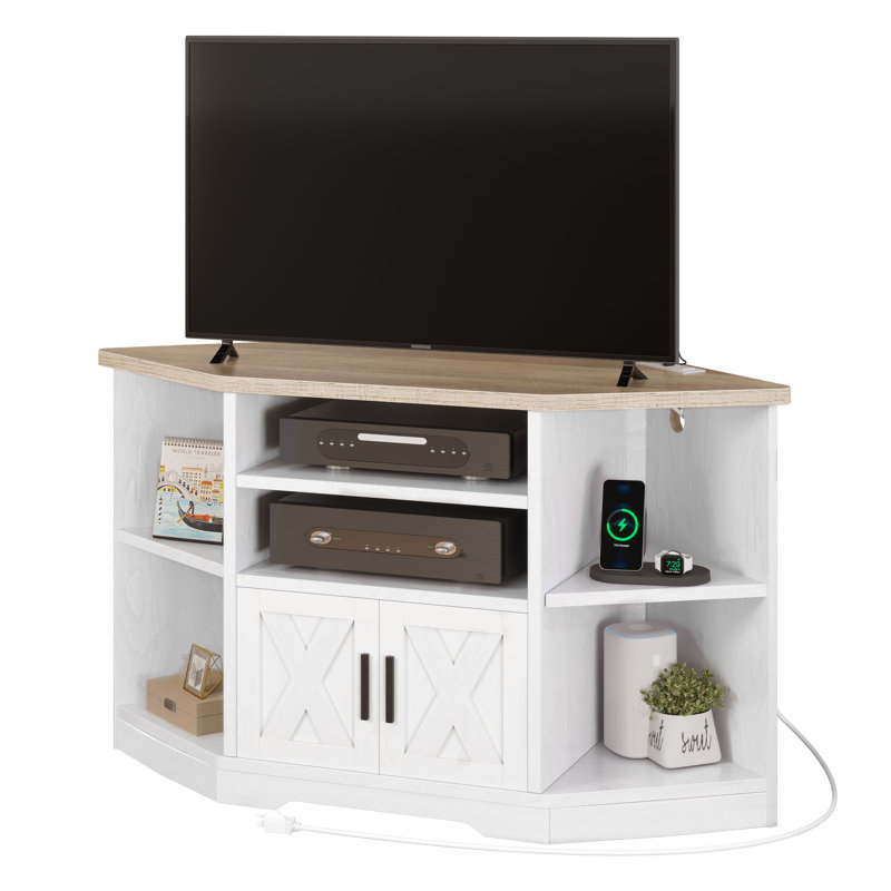 Gracie Oaks Analayah 47.20'' Modern Farmhouse Media Center Corner TV ...