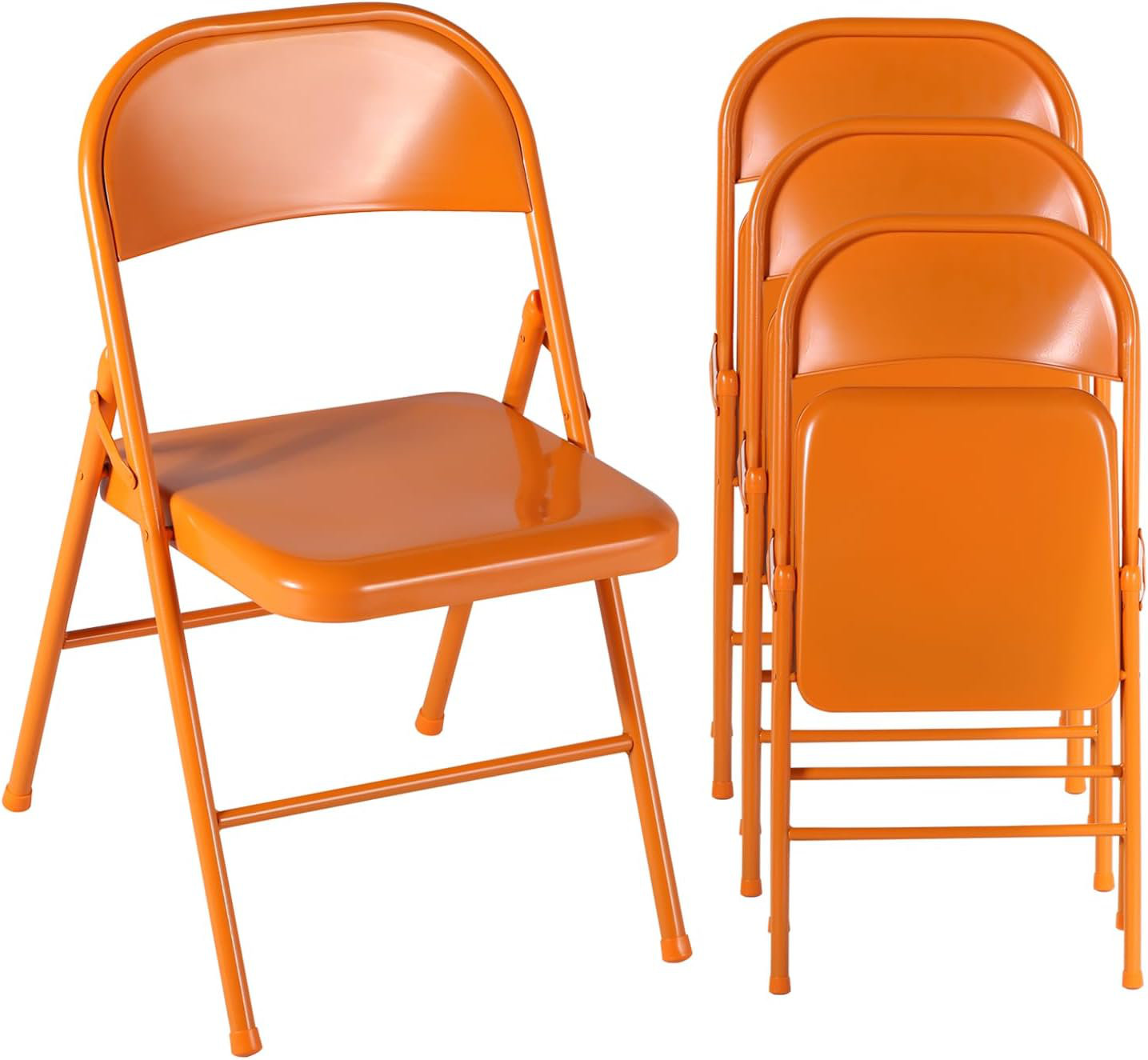 17 Stories Houle Metal Stackable Folding Chair Folding Chair Set | Wayfair