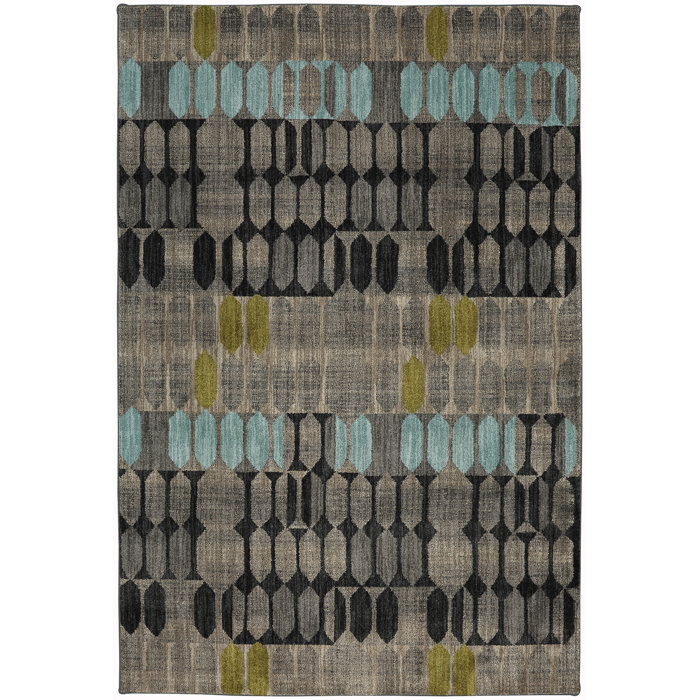Corrigan Studio® Cadmus Geometric Brown/Black Area Rug & Reviews | Wayfair