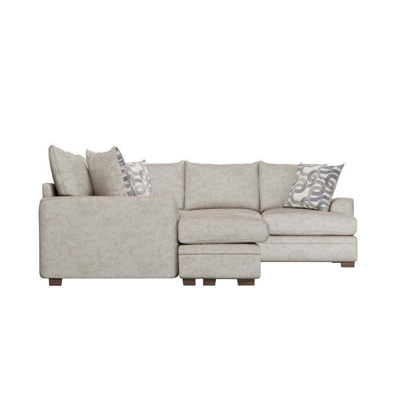 Wade Logan® Azjah 123" Wide Right Hand Facing Sectional with Chaise ...