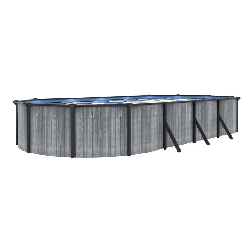 Blue Wave Products San Pedro Oval 52-in Deep Above Ground Steel Wall ...