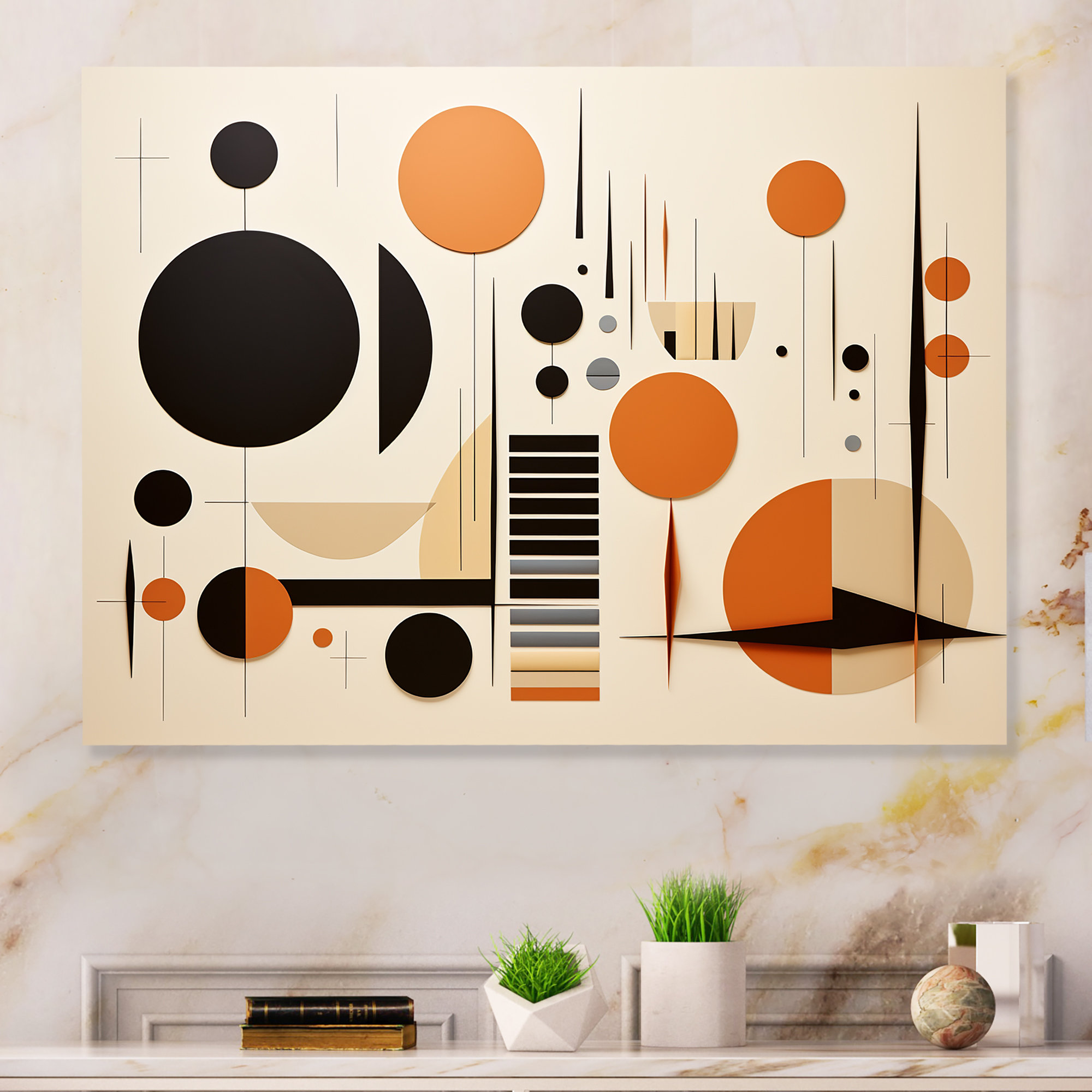 Ivy Bronx Echoing Ellipse Geometric Frequency IV - Geometric Metal Wall ...