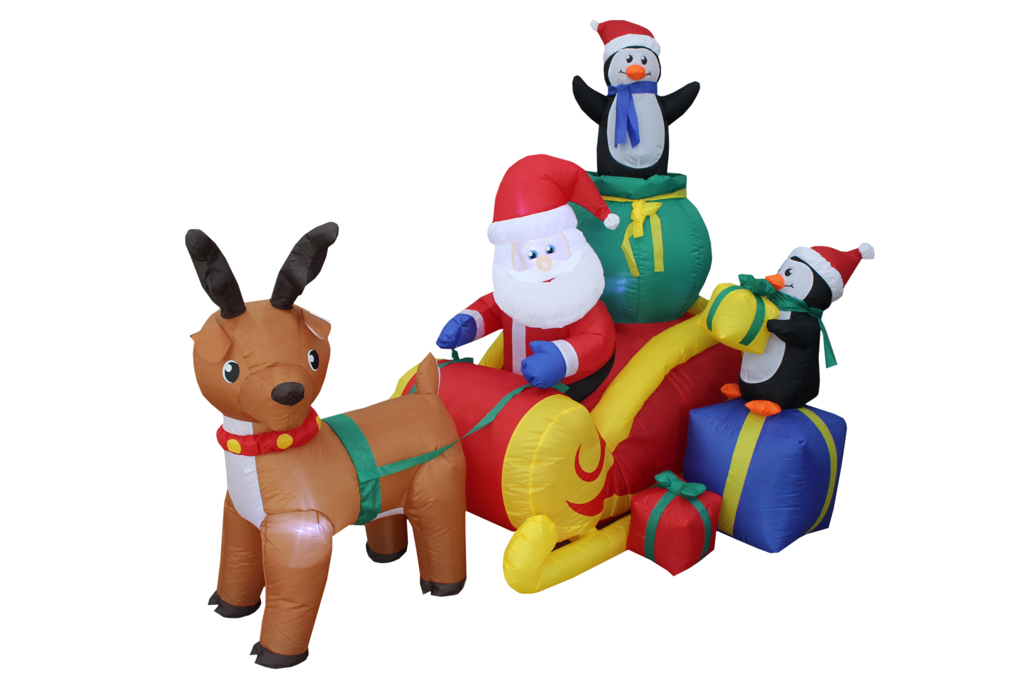The Holiday Aisle® 6 Foot Long Lighted Christmas Inflatable Santa On