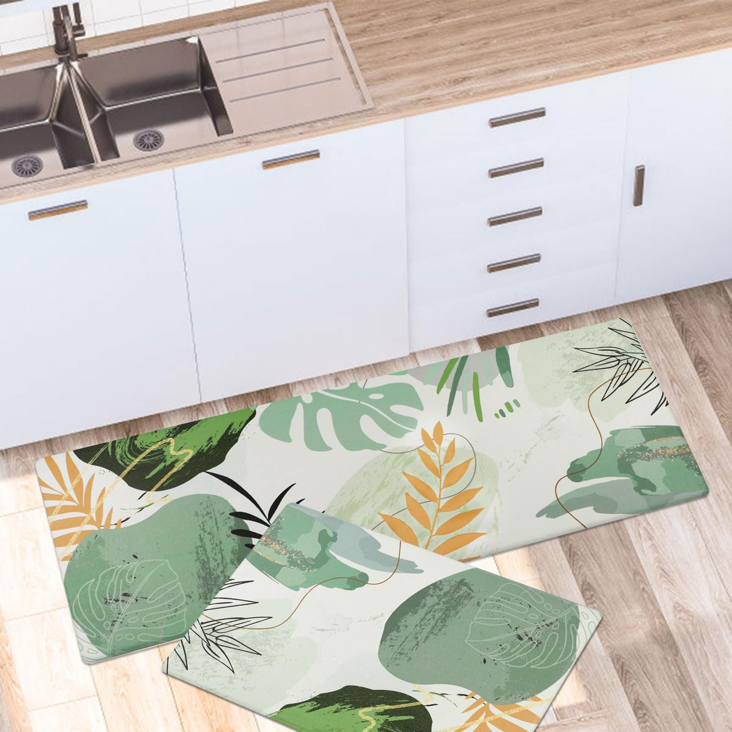 Bay Isle Home™ Kitchen Mats for Floor 2 Piece | Wayfair