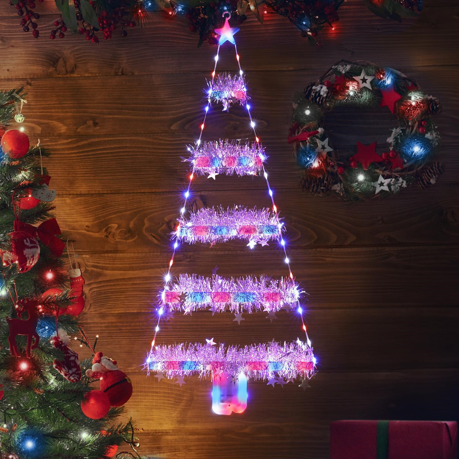 The Holiday Aisle® 2.65ft LED Ladder Lights, Christmas Wall Window ...