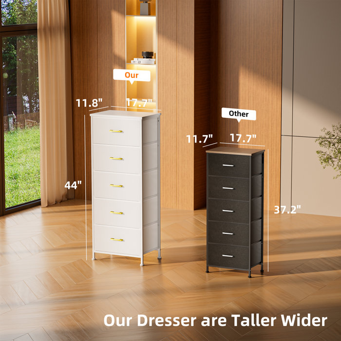 Mercer41 Dresser for Bedroom with 5 Drawer, Tall Storage Tower for ...