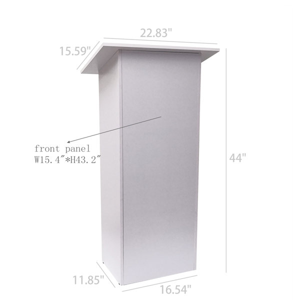 FixtureDisplays White MDF Wood Podium Church Pulpit School Lectern ...