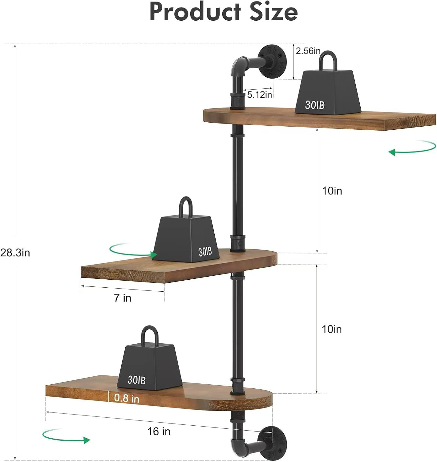 Trent Austin Design 3-Tier Rotating Window Plant Shelf,Wooden Indoor ...
