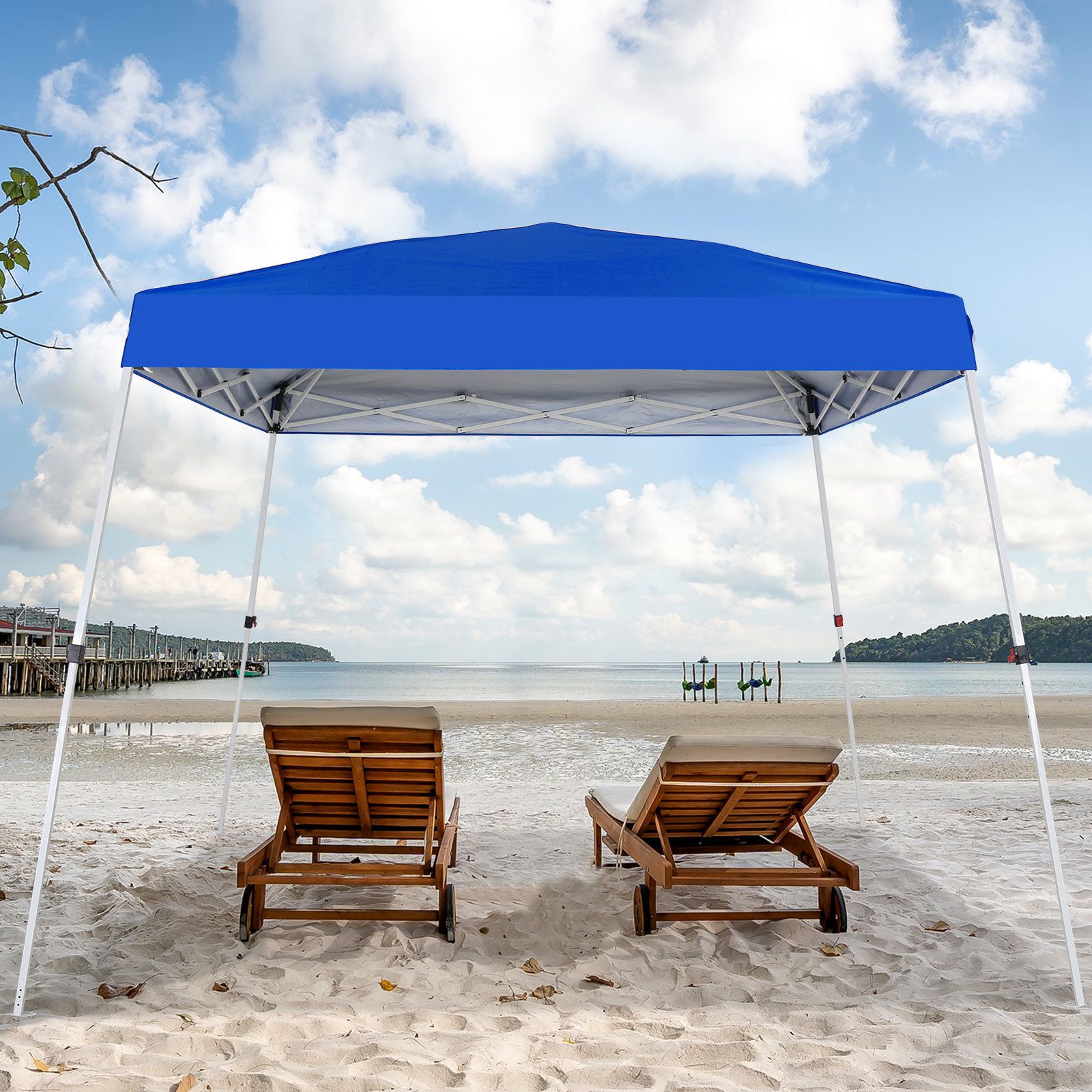 COOS BAY 10 Ft. W X 10 Ft. D Pop Up Slant Leg Canopy | Wayfair
