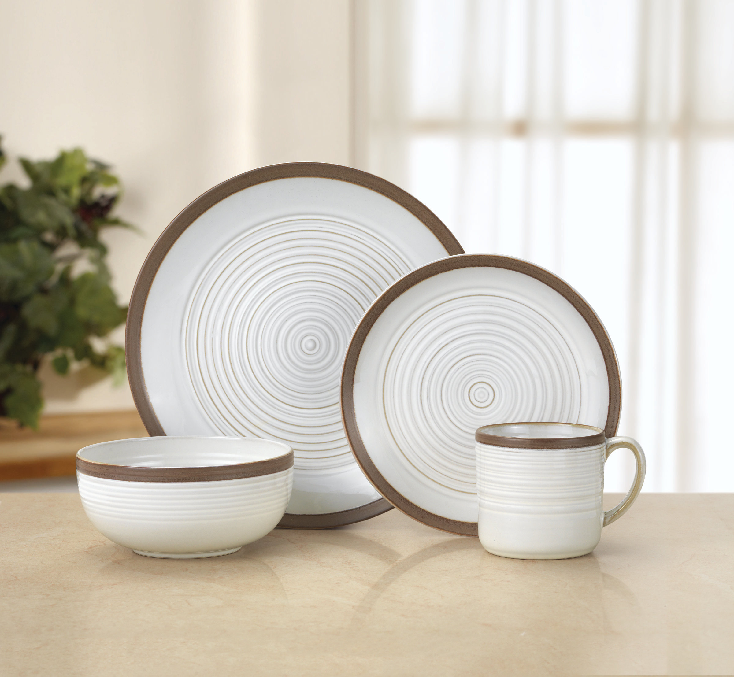 Pfaltzgraff Everyday Carmen 16-Piece Stoneware Dinnerware Set, Service ...