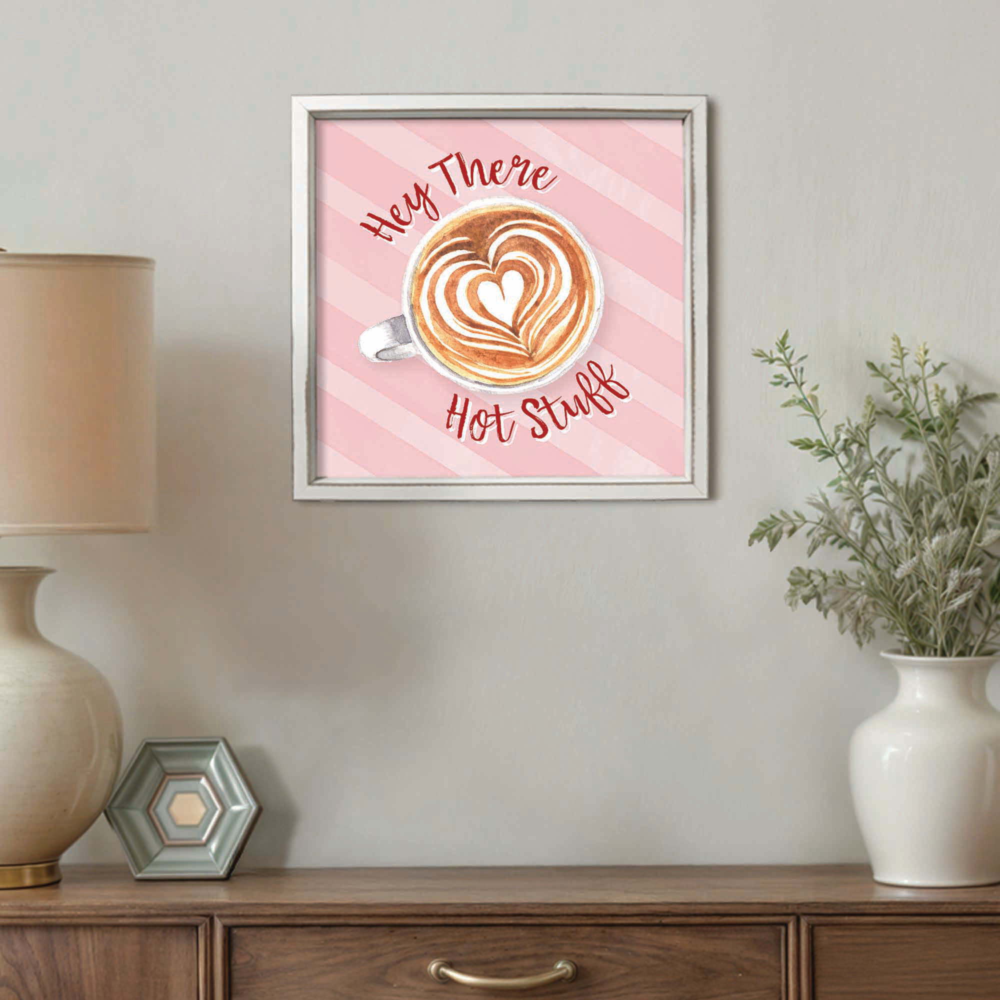 Lark Manor™ Hey There Hot Stuff White Framed Print | Wayfair