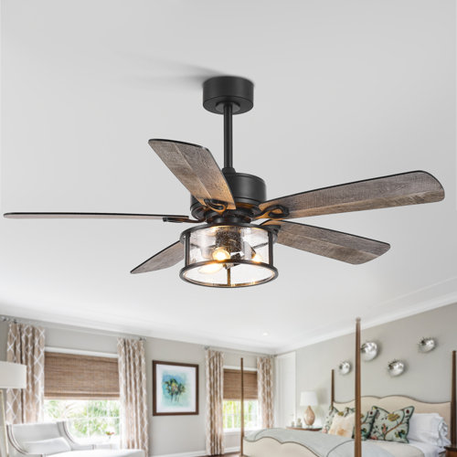 Black Ceiling Fans With Lights You'll Love | Wayfair