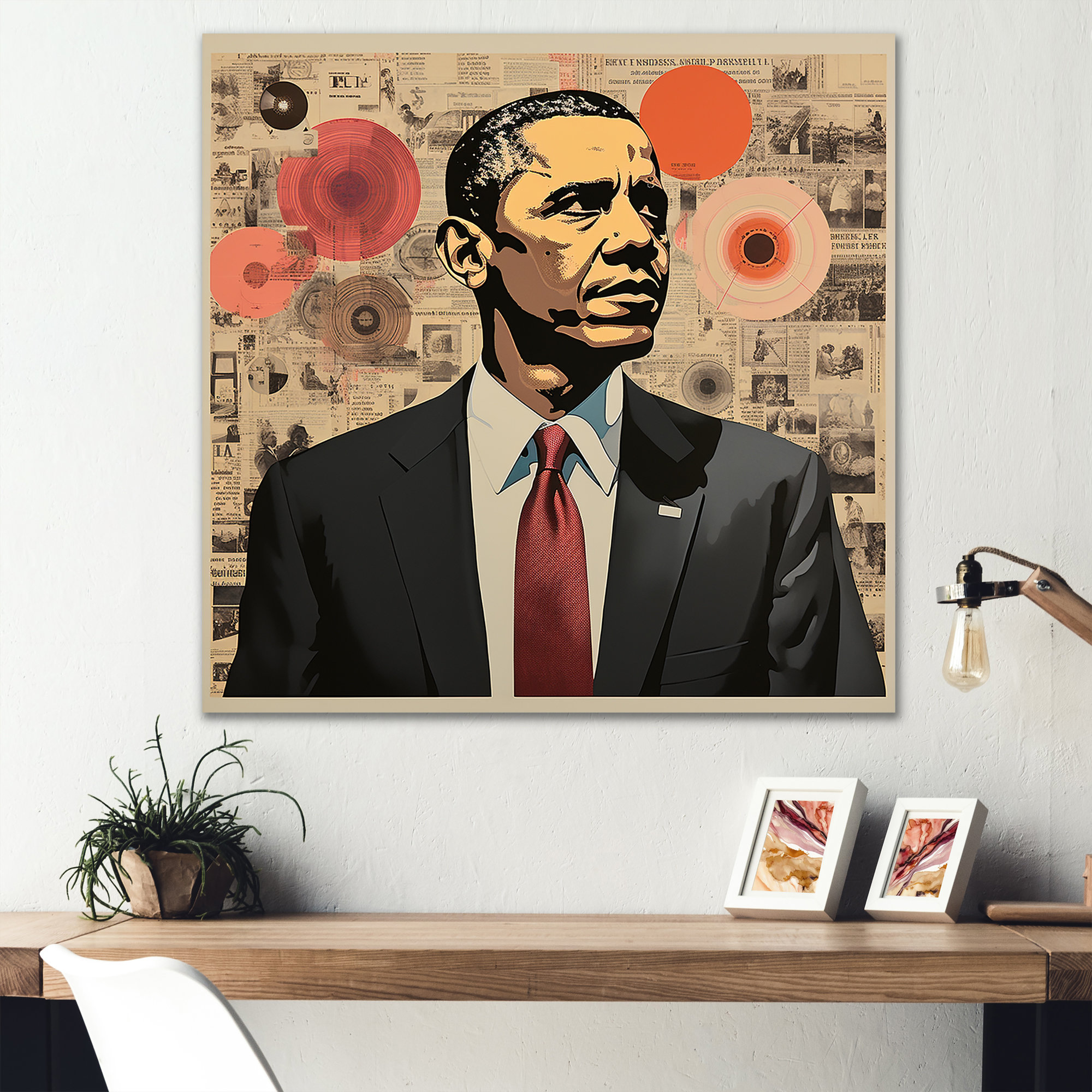 Lark Manor™ Vintage Obama Collage Chronicles I - President/Political ...