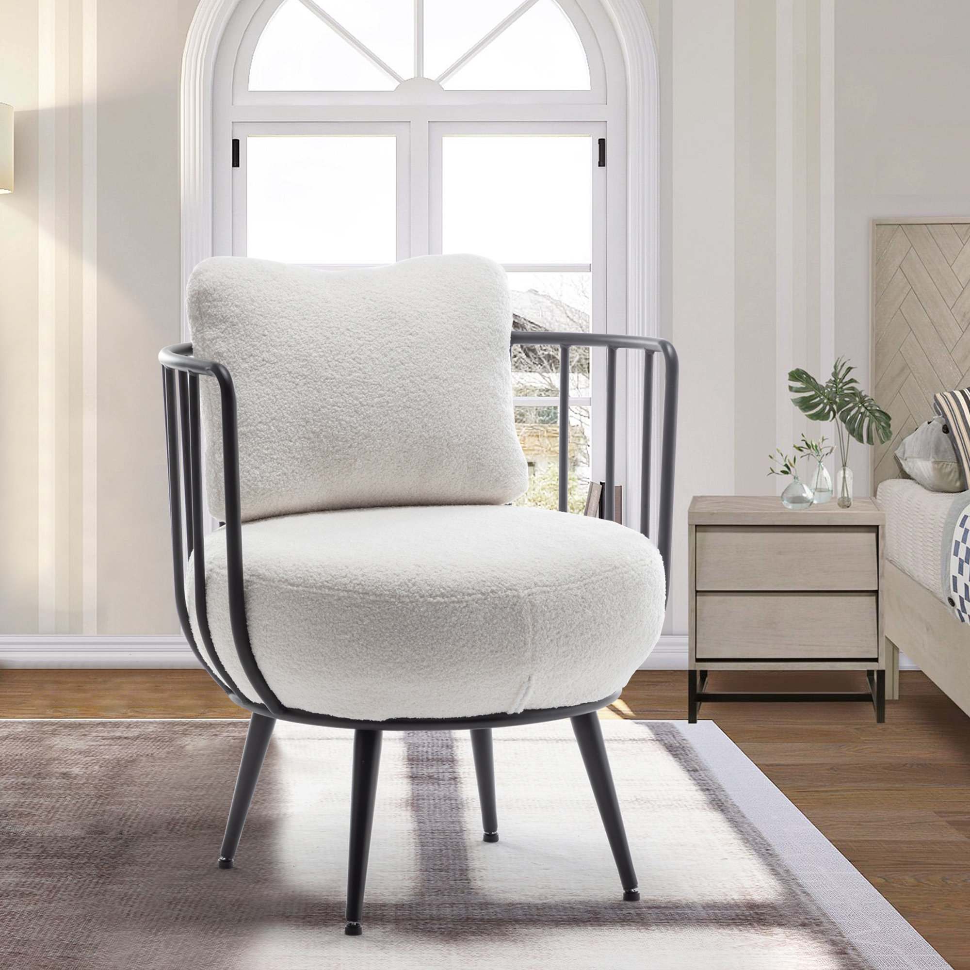 George Oliver Jozlynne 25.4'' Wide Velvet Barrel Chair & Reviews | Wayfair