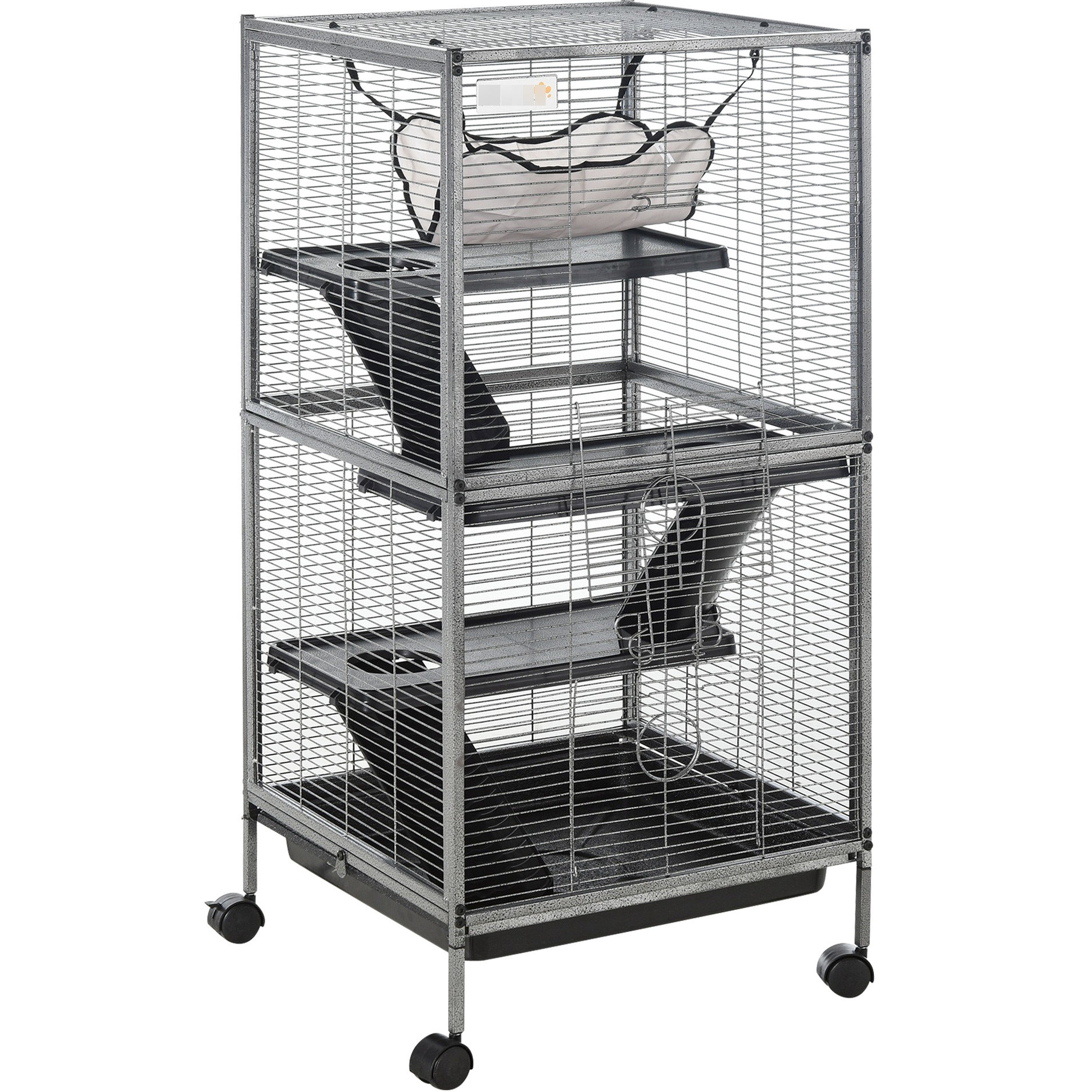 Latitude Run® Metal Small Animal Cage - 4 , Rolling, With & Clean Tray ...