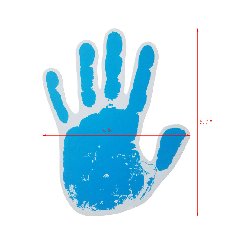 Trinx 42 Handprint Sticker Self Adhesive Laminated Paper Easy Write ...
