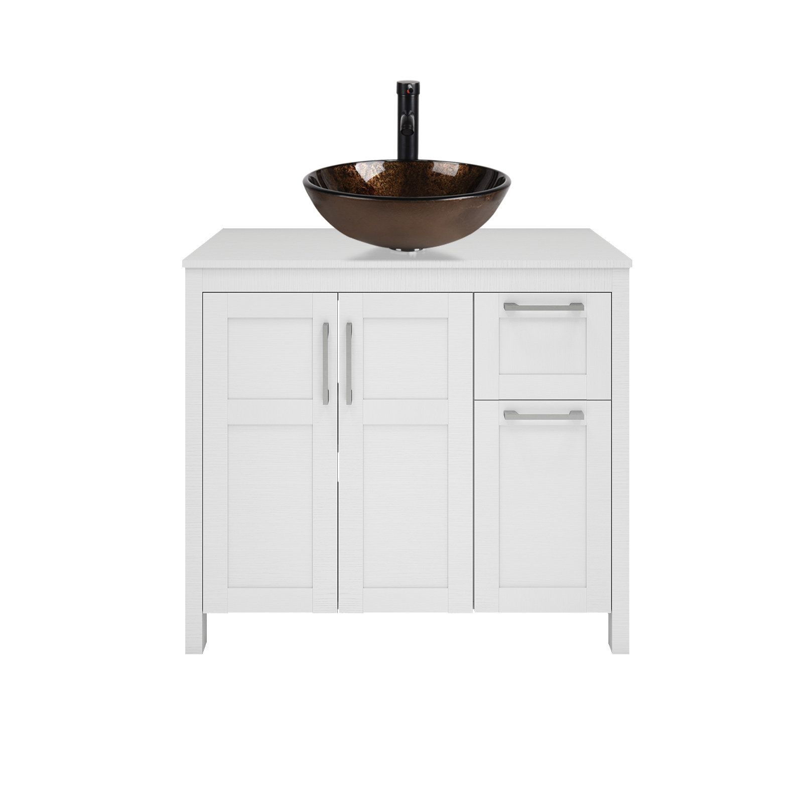 Ebern Designs 36" Free-Standing Modern Single Bathroom Vanity With Sink ...