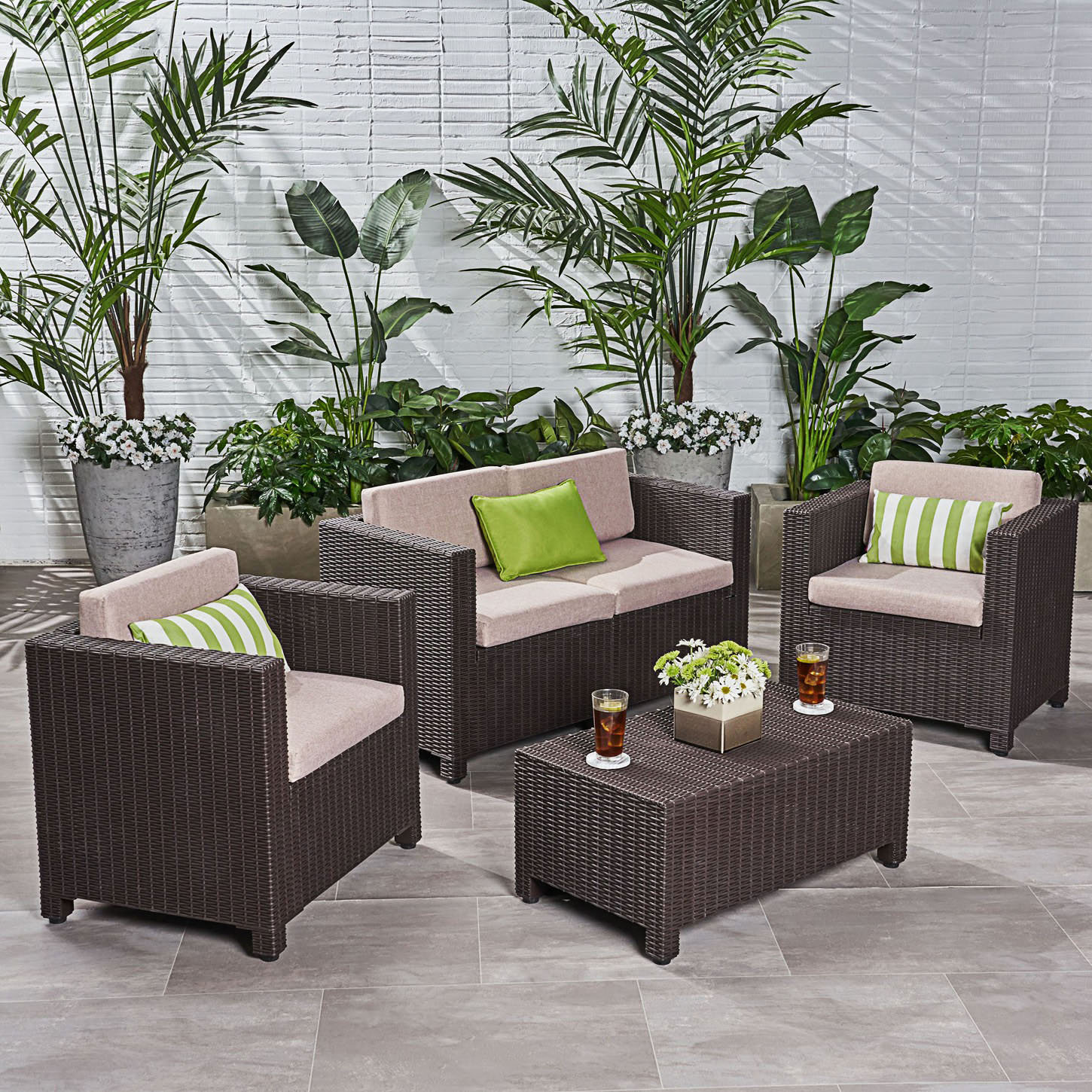 Ebern Designs 4Pc Chat Set, Outdoor Conversation Set - Wayfair Canada