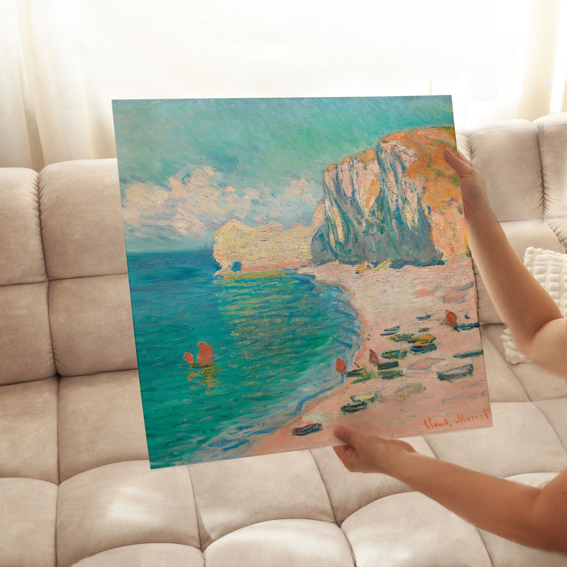 Breakwater Bay Landscape and Nature Claude Monet - The Beach and the ...