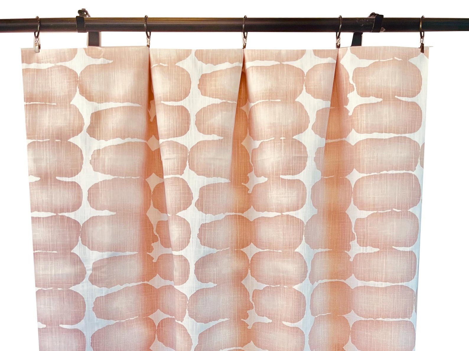 Dakota Fields Blush Pink Shibori Dot Geometric Curtain Panels | Wayfair