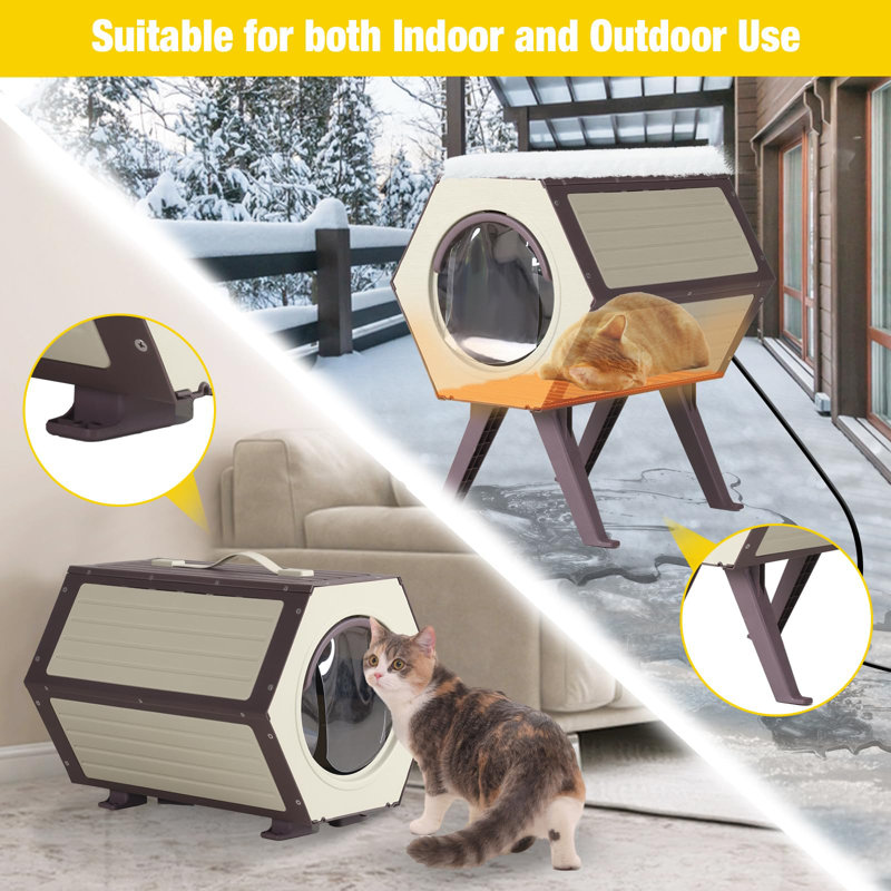 Archie & Oscar™ Heated Eton Expandable Cat Cage | Wayfair