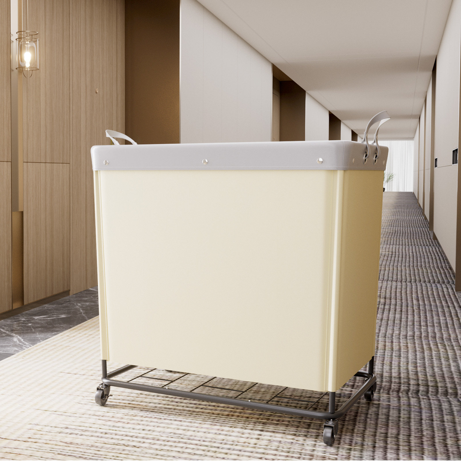 Lifewit 165l Laundry Basket With Wheels, Large Heavy Duty Commercial ...