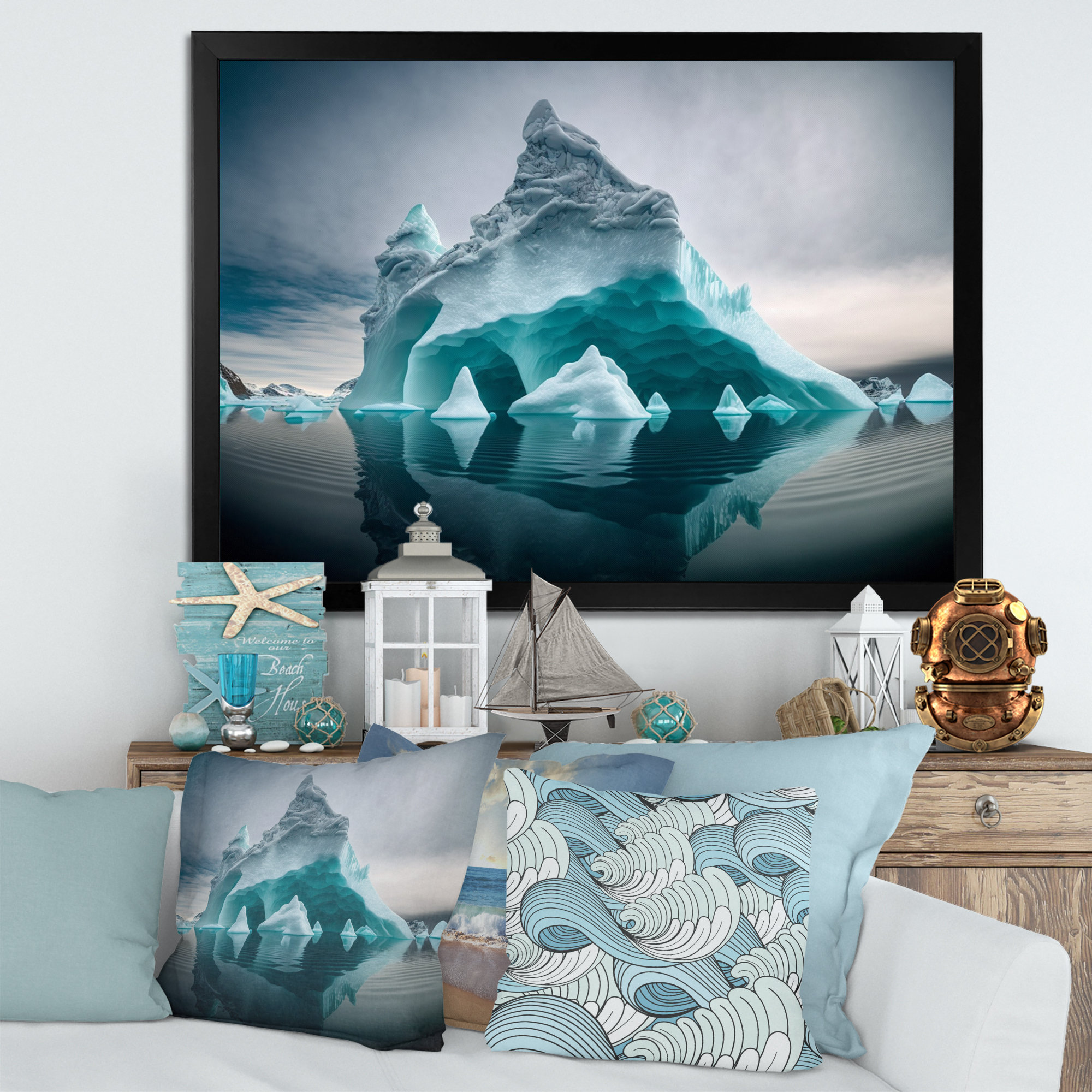 Latitude Run® North Atlantic Blue And White Iceberg IV North Atlantic ...