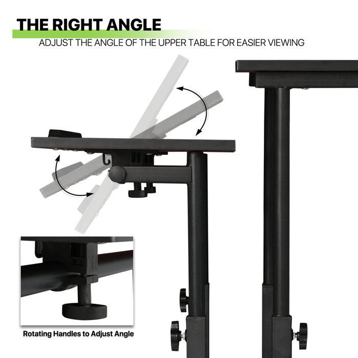 Bring Home Furniture Computer Desk with Tilting Table, Adjustable Small ...