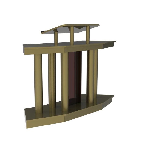 FixtureDisplays Large Church Pulpit, Deluxe Podium Lectern, Debate ...